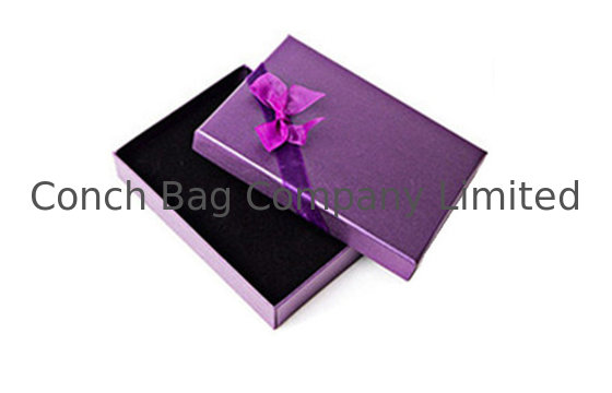 Purple Small Recycled Cardboard Gift Box , Recycled Plastic Boxes