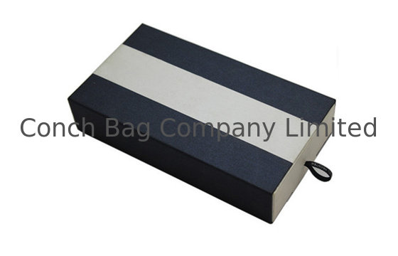 Black Recycled Cardboard Gift Boxes , Small Gifts Packaging Offset printing