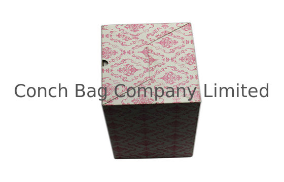 Pink Paper Packaging Gift Box with Tie Sticked , Recycled Plastic Boxes