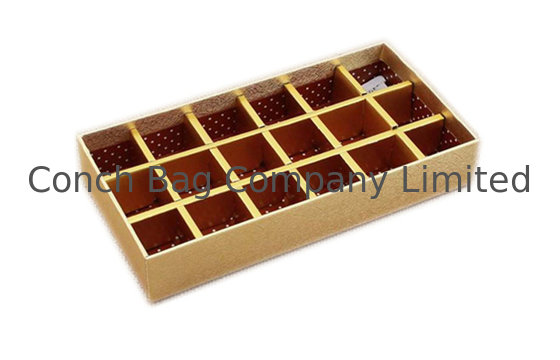 Gold Card Paper Recycled Cardboard Gift Boxes With Ribbon Tied