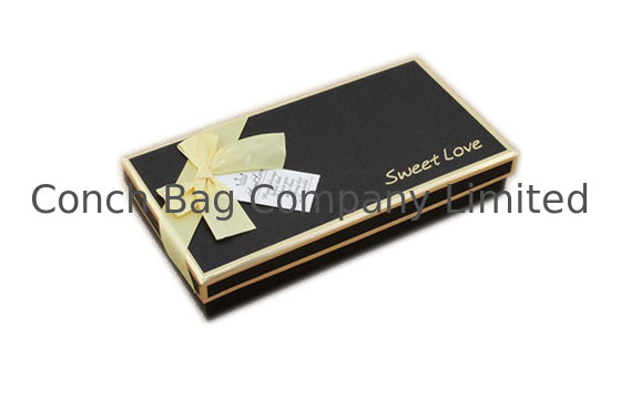 Telescope Rectangle Chocolate Gift Box Black For food Packaging