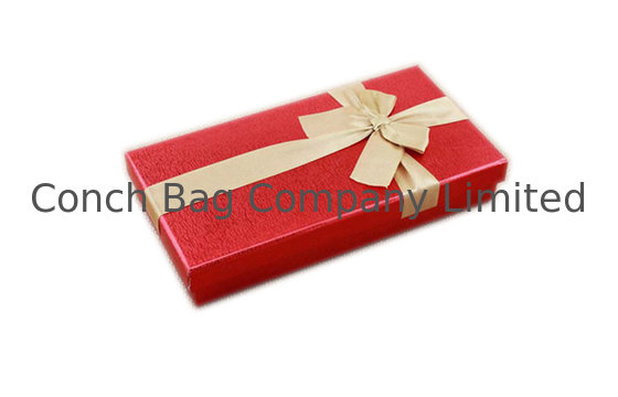 Red Recycled Cardboard Gift Boxes / Empty Chocolate Packaging Box
