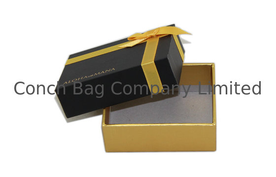 Jewelry Packaging Box Recycled Cardboard Gift Boxes With Ribbon Crossed