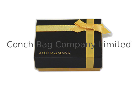 Jewelry Packaging Box Recycled Cardboard Gift Boxes With Ribbon Crossed