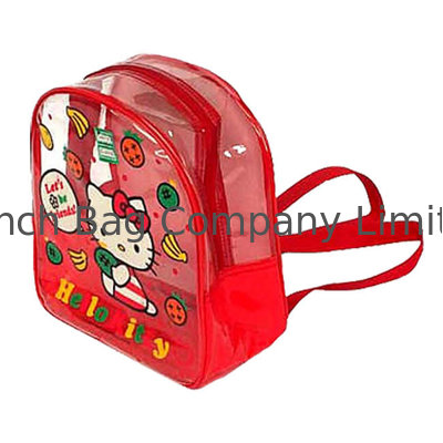 Lovely Hello Kitty Small Clear PVC Backpack , Shoulder Bag For Girls
