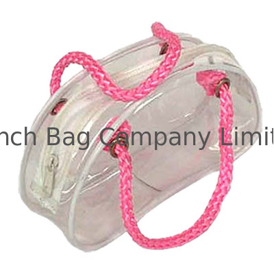 Lovely Hello Kitty Small Clear PVC Bag With Zipper For Swimwear