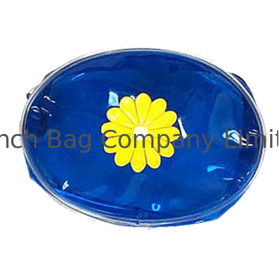 Bule 0.30MM Clear PVC Bags With Zipper For Cosmetic Packaging
