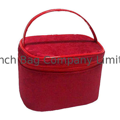 Custom Cosmetic Clear PVC Bags Red 