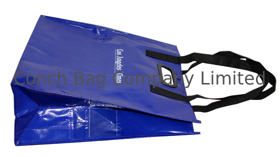 Deep Blue PP Woven Shopping Bags Eco-friendly Material
