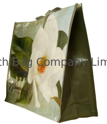 Water Proof PP Woven Shopping Bags , Reusable Carrier Bag
