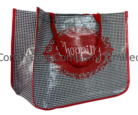 Environmental Water Proof PP Woven Shopping Bags With 4C Printing