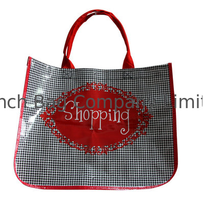 Environmental Water Proof PP Woven Shopping Bags With 4C Printing