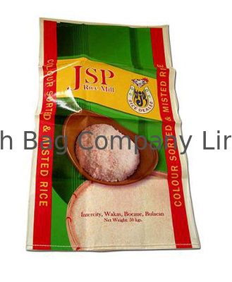 Moisture Proof Virgin PP Woven 25kg rice bag , polypropylene sacks