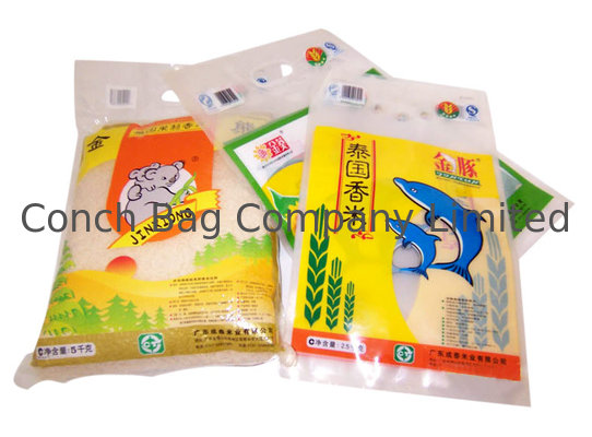 Printed laminated Polypropylene Rice Bags , Agriculture 50 kg bag of rice