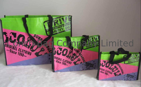 Customized Printed pp woven laminated reusable shopping bags for business