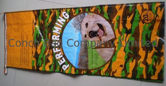 Recyclable Flexible Plastic PP Woven Bag For Packing Cement , Fertilizer , Rice