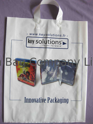 Fashionable White Low Density Polyethylene Bags White Ribbon