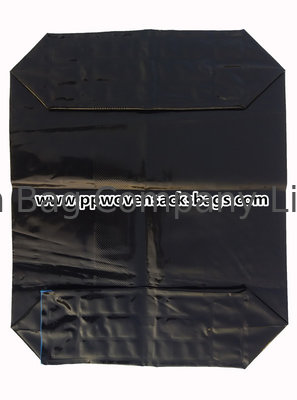Black PE Plastic Valve Sealed Bags for Packing Activated Carbon / 25kg Valve PE Sacks
