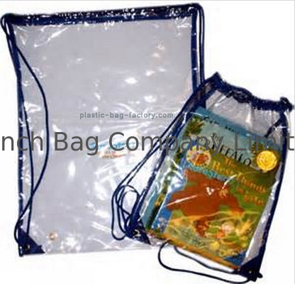 Stylish waterproof drawstring backpack / clear drawstring PVC beach bag