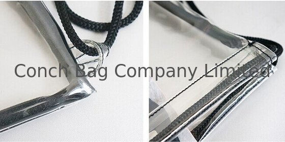 Stylish waterproof drawstring backpack / clear drawstring PVC beach bag