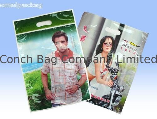 Custom Printed Plastic Shopping Bags With Handle