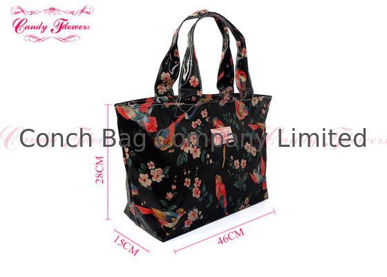 Modern black Floral Printed Reusable Shopping Bags for women , girls