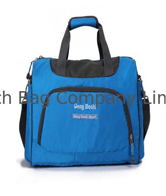 Custom printed recycled nylon shoulder business tote bag for boys