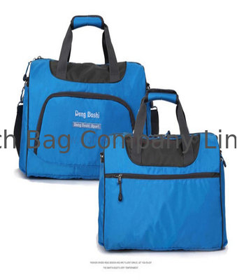 Custom printed recycled nylon shoulder business tote bag for boys