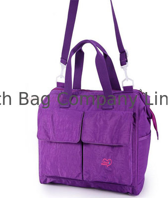 Large women Nylon shoulder travel Bag with long and adjustable strap