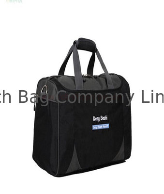 Customized black Nylon shoulder Bag for men , travel duffel handbag