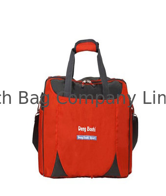 Green durable sports men nylon shoulder gym bag large with zipper