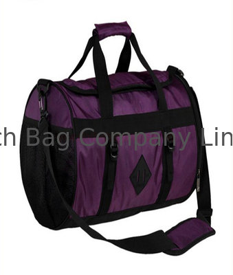 Customized gym duffel nylon shoulder satchel bags with large main compartment