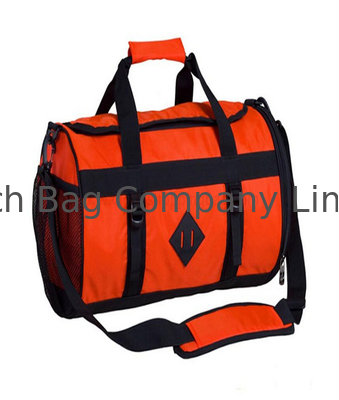 Red water - resistant nylon shoulder sports bag for women / men