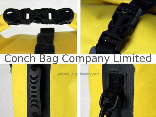 Roll up 30L heavy duty waterproof dry backpack / sack of 600D nylon-coated PVC tarpaulin