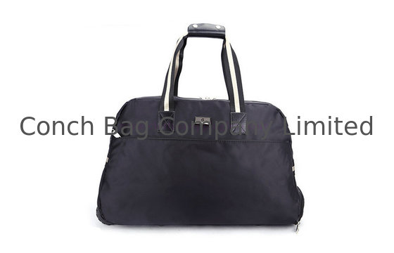 Telescoping handle cloth travel bags travel duffel set with smooth rolling wheels