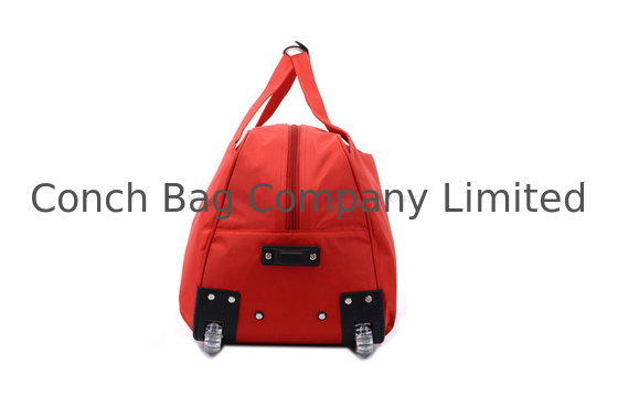 22 inch wheeled red duffel cloth travel Trolley bag with telescoping handle