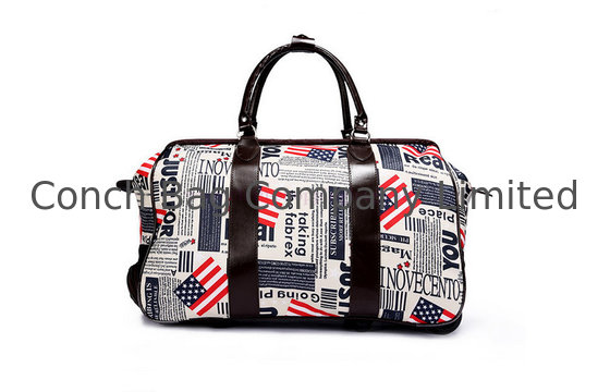 Cute cartoon pattern durable 20 inch cloth travel bag with wrapped dual handle