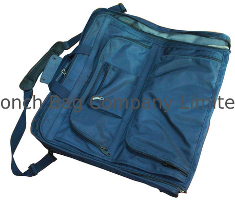 Dark Blueoxford Shouder Reusable Carrier Bags For Men's Suit Garment