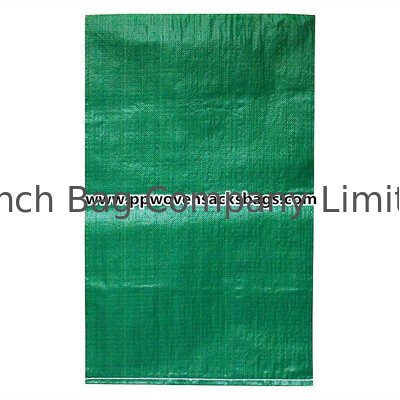 Biodegradable Green PP Woven Bags for Packing Limestone / Industrial PP Sacks