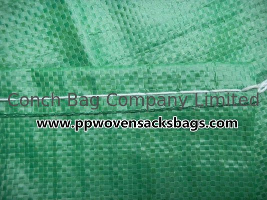 Biodegradable Green PP Woven Bags for Packing Limestone / Industrial PP Sacks