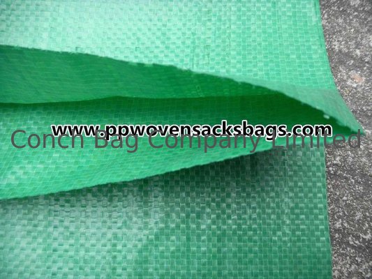 Biodegradable Green PP Woven Bags for Packing Limestone / Industrial PP Sacks