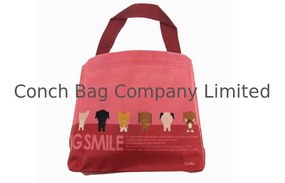 Custom Silk screen priting Red cloth shopping tote bag for students