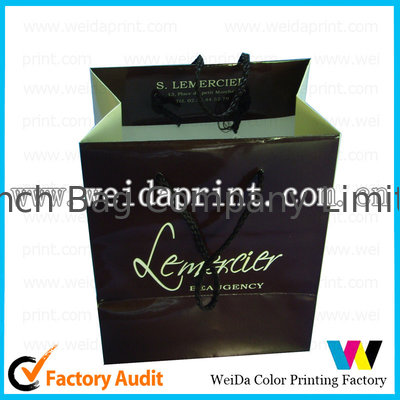Environmental Beautiful Cloth Packing Printed Paper Shopping Bags Support oil varnishing / UV coating