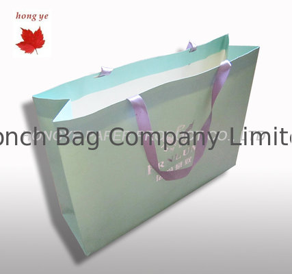 Printed Paper Carrier Bags , Clothing Shopping Bag With Silk Handle