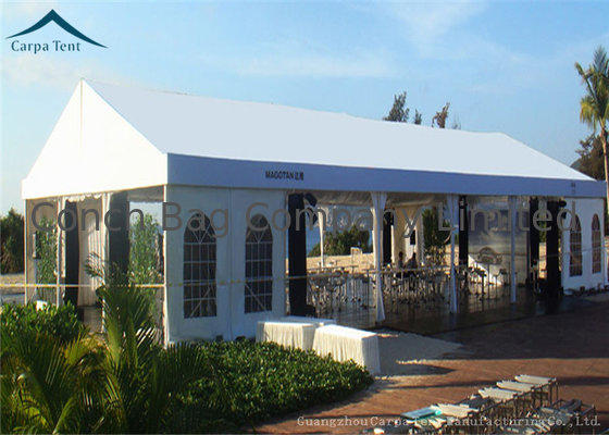 Chic Aluhall Outdoor Party Tents White / Clear PVC Fabric Flame Retardant