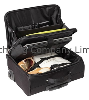 Large Sports Trolley travel luggage Bags , Separate end zippered shoe pocket
