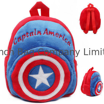Lovely New Cartoon Captain America Kids School Backpacks Personalized