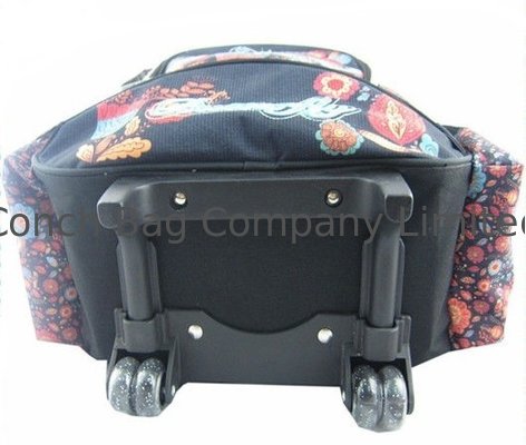 Black Trolley Kids School Backpacks , 600D Polyester Material