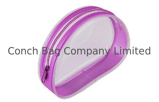 fashion zip pp red Biodegradable Plastic Bags for lady Cosmetic / gift