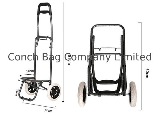 Durable foldable Portable shopping trolley bag on wheels for promotion